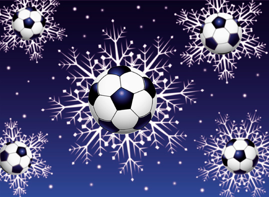 Soccer Ball Snowflake Soccer Greeting Cards - Soccer Equipment and Gear