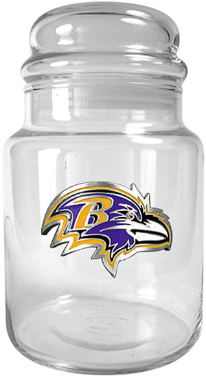 NFL Baltimore Ravens Glass Candy Jar - Fan Gear