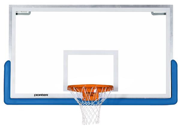 Porter Center-Strut Rectangular Glass Backboard Package - Basketball ...