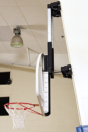 Column-Mounted Basketball Backstop-Height Adjuster - Basketball ...
