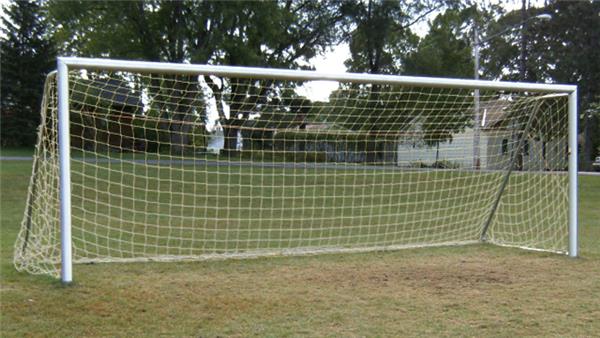 All Goals 6'x12' U-8 Round Aluminum Budget Soccer Goals PAIR - Soccer ...
