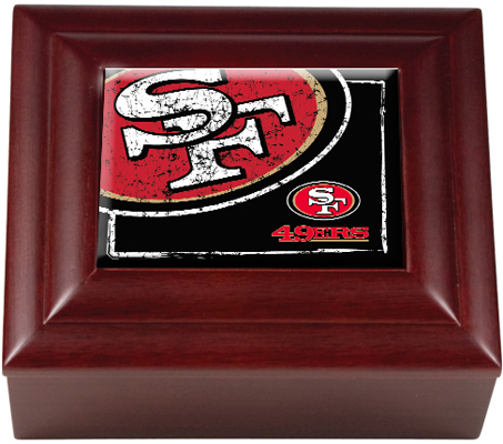 NFL San Francisco 49ers Mahogany Keepsake Box - Fan Gear