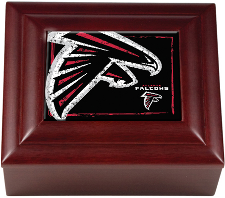 NFL Atlanta Falcons Mahogany Keepsake Box - Fan Gear