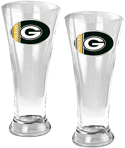 NFL Green Bay Packers 2 Piece Pilsner Glass Set - Fan Gear