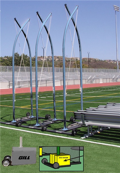 Gill Athletics High School Portable Discus Cage - Playground Equipment ...