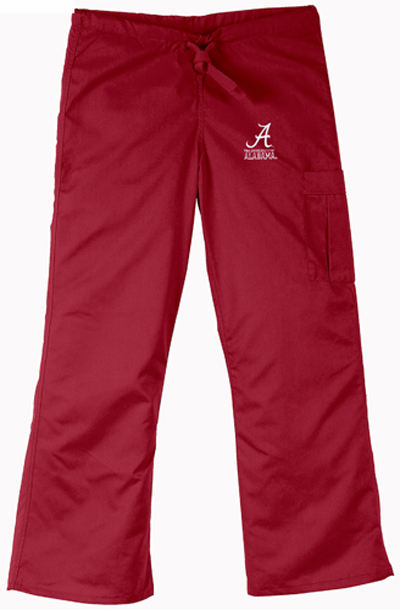 E41458 University of Alabama Crimson Cargo Scrub Pants