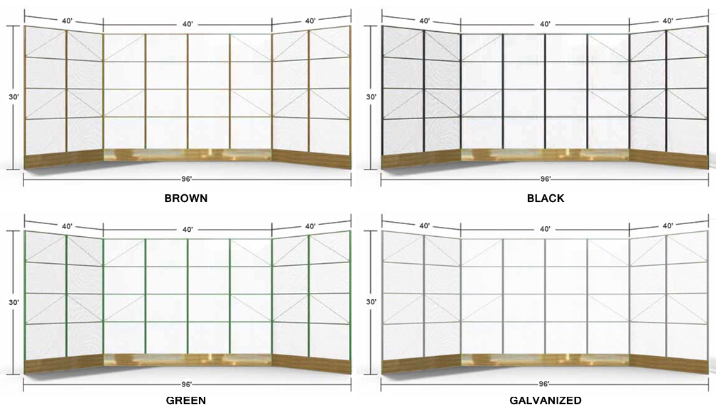 E42037 Porter Baseball Backstops 30' H x 96' W