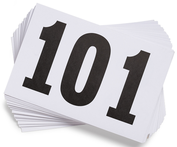 Gill Athletics Competitor Numbers - Playground Equipment and Gear