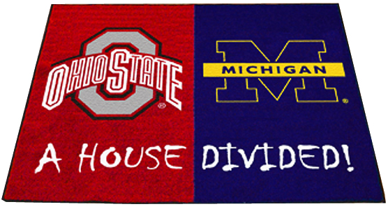 Fan Mats Ohio State/Michigan House Divided Mat - Fan Gear