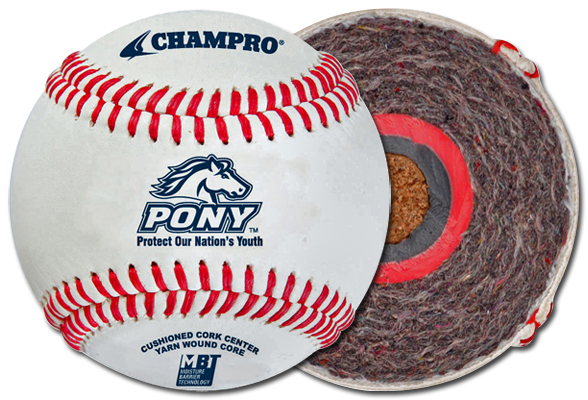 Pony Official Raised Seam Baseballs CBB-300PL - Baseball Equipment & Gear