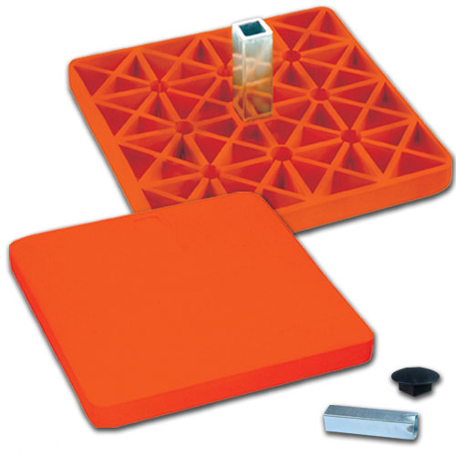 Pro Style Rubber Optic Orange Safety Base B076 - Baseball Equipment & Gear