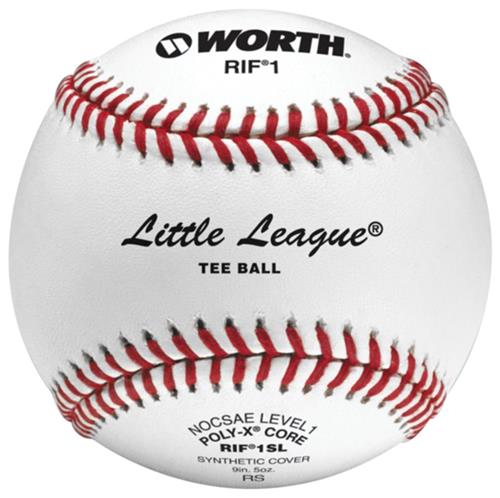 Worth 9" RIF 1 Little League Tee Ball Baseballs - Baseball Equipment & Gear