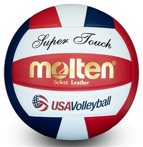 Molten Red/White/Blue Super Touch Volleyballs - Volleyball Equipment ...