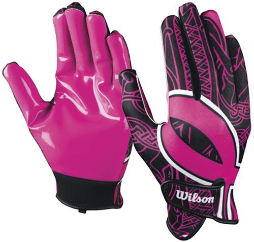 Wilson Pink HOPE Football Receiver Gloves - PAIR - Closeout Sale ...