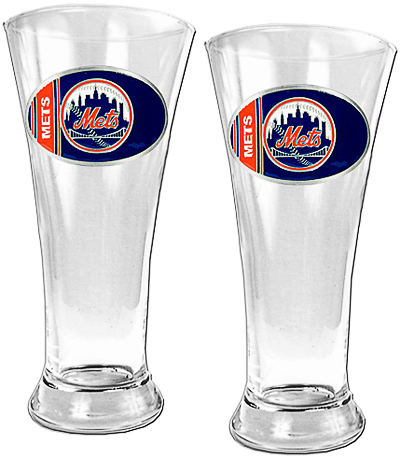 MLB New York Mets 2 Piece Pilsner Glass Set - Fan Gear