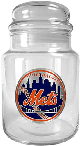 MLB New York Mets Glass Candy Jar - Fan Gear