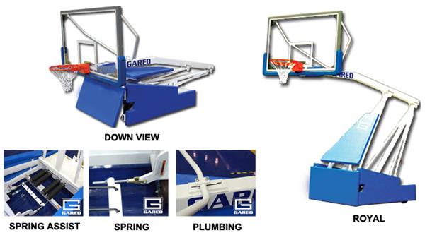 Gared Hoopmaster Portable Basketball Backstop 5' Boom - Basketball ...