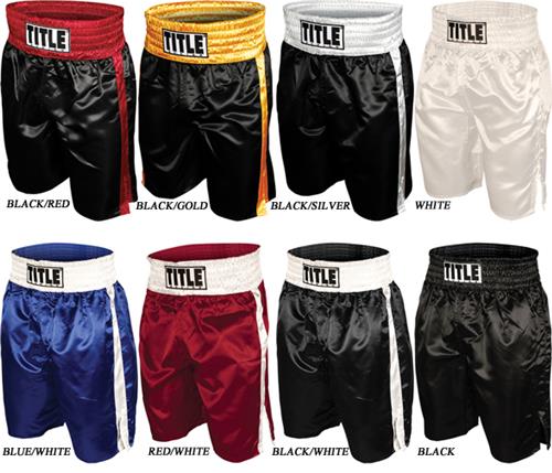 Title Boxing Professional Boxing Trunks - MMA Equipment and Gear