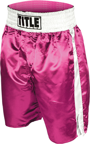 Title Boxing Pink Professional Boxing Trunks - MMA Equipment and Gear
