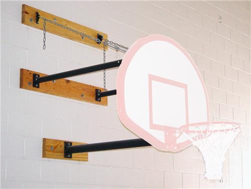 Gared Direct Mount Stationary Wall Mount Basketball Backstop 3 Point ...