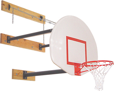 Gared 3 Pt Wall Mount Basketball Backstops - Basketball Equipment and Gear