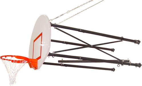 Gared 4 Pt Side Fold Wall Mt Basketball Backstops - Basketball ...