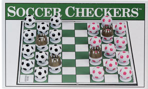 Soccer Checkers Game - Closeout Sale - Soccer Equipment and Gear