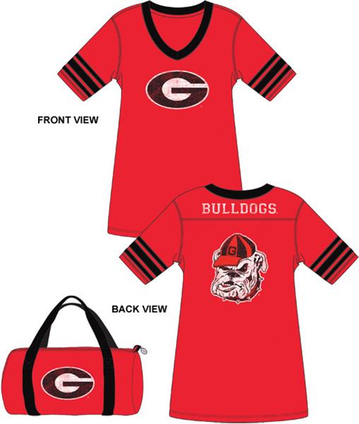 Emerson Street Georgia Bulldogs Jersey Nightshirt - Fan Gear