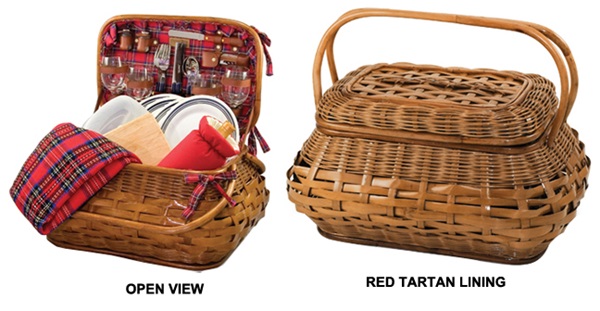 Picnic Time Highlander Old World Picnic Basket - Playground Equipment ...