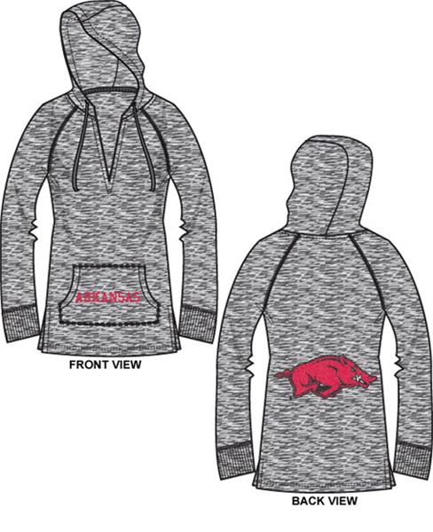 Arkansas Razorbacks Womens Burnout Pullover Hoody - Fan Gear