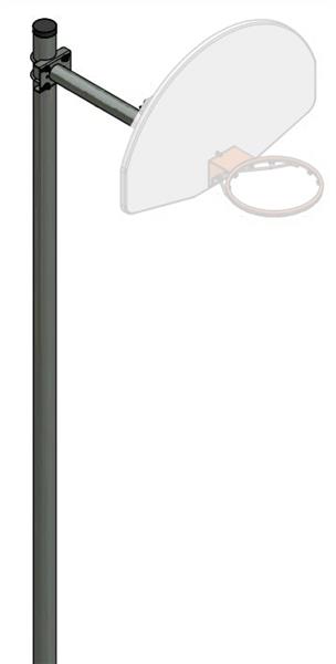 Gared Economy 3.5" OD Adjustable Straight Basketball Post AAB35 ...
