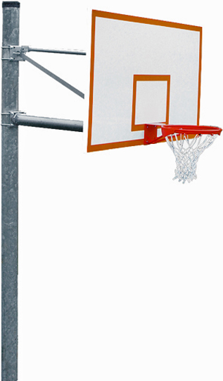 PK6051 Heavy-Duty Straight Basketball Goal Package - Basketball ...