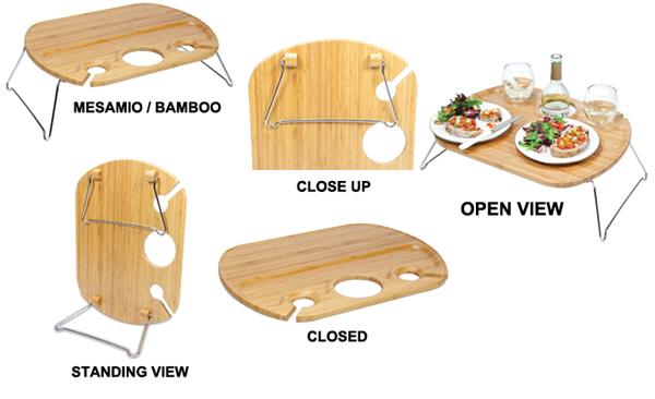 Picnic Time Mesamio Portable Wine Serving Table - Playground Equipment ...