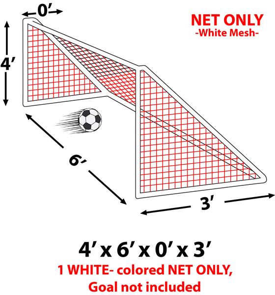 Epic 3MM Soccer Goal Nets 4x6x0x3 -EACH - Soccer Equipment and Gear