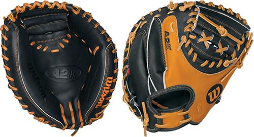 A2K Pudge Leather 32.5" Catchers Baseball Mitt - Baseball Equipment & Gear