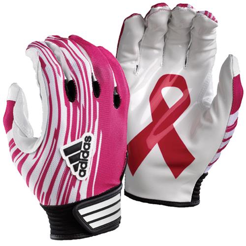 Adidas AdiZero NOCSAE Pink Receiver Football Glove - Football Equipment ...