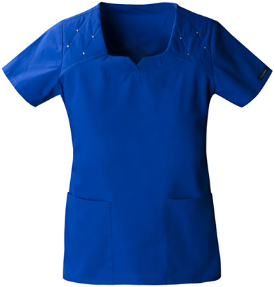 Baby Phat Women's Square Neck Scrubs Top - Cheerleading Equipment and Gear