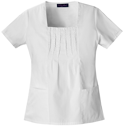 Baby Phat Women's Square Neck Scrubs Top - Cheerleading Equipment and Gear
