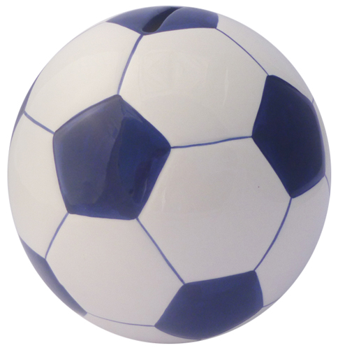 Soccer Ball Dark Blue Money Bank - Soccer Equipment and Gear