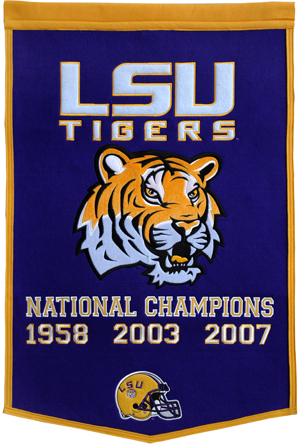 Winning Streak NCAA LSU Dynasty Banner - Soccer Equipment and Gear