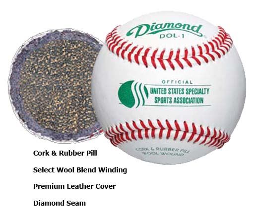 Diamond DOL-1 USSSA Approved Baseballs - Closeout Sale - Baseball ...