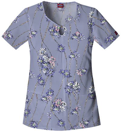 Dickies Women's Natural Print Keyhole Scrub Tops - Cheerleading ...