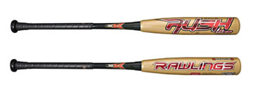 Rawlings High School Rush Gold Lite Baseball Bats - Baseball Equipment ...