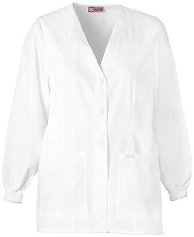 Cherokee Women's Custom Fashion Embroidered Scrub Jackets ...