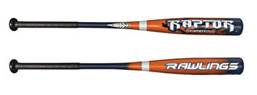 Rawlings Raptor Youth Baseball Bats YBRAP2 - Baseball Equipment & Gear