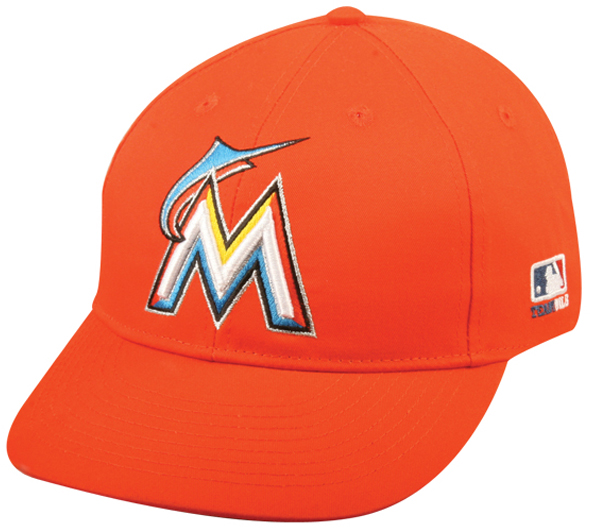 OC Sports MLB Miami Marlins Alt. Cap CF2 Visor - Baseball Equipment & Gear