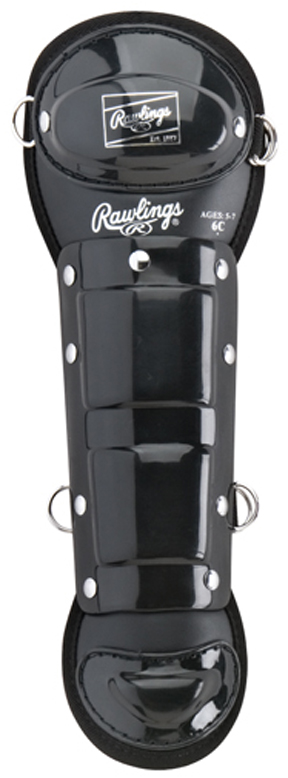 E5938 Rawlings Youth 10" Baseball Catcher Leg Guards 6C