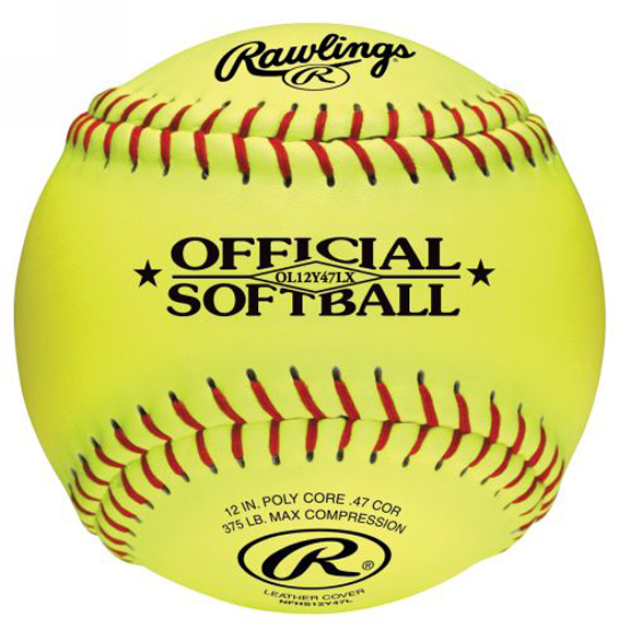 Rawlings 12" Leather Fast Pitch Practice Softballs - Baseball Equipment ...