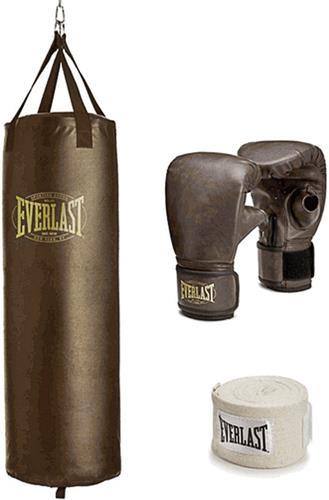 Everlast Vintage 1910 Heavy Boxing Bag Kit - MMA Equipment and Gear