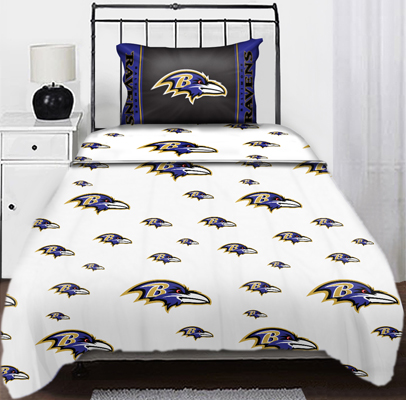 Northwest NFL Baltimore Ravens Twin Sheet Sets - Fan Gear